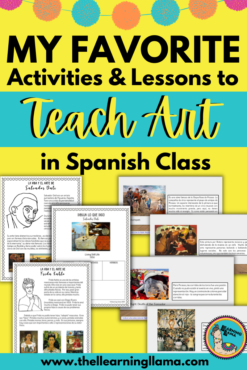 My Favorite Lessons and Activities to Teach Art in Spanish Class ...