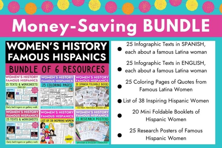 How to Celebrate Womens History Month in Spanish Class Every Day in ...